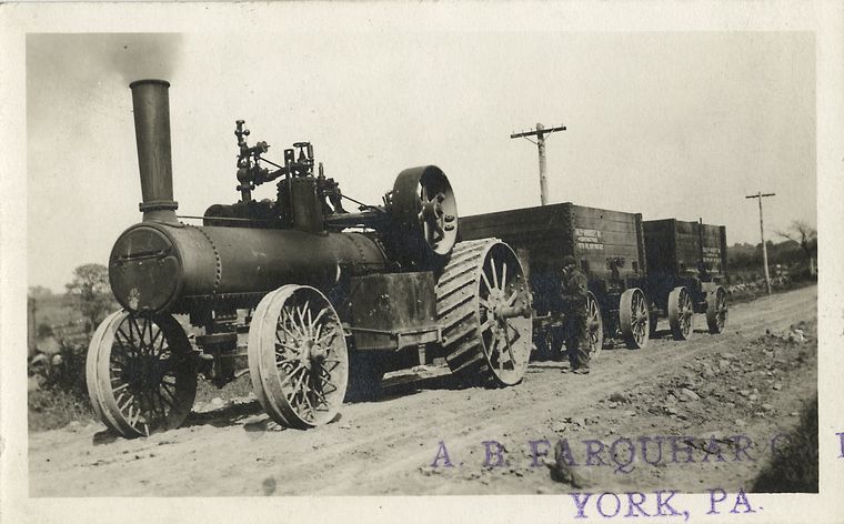 Steam traction engine. - NYPL Digital Collections