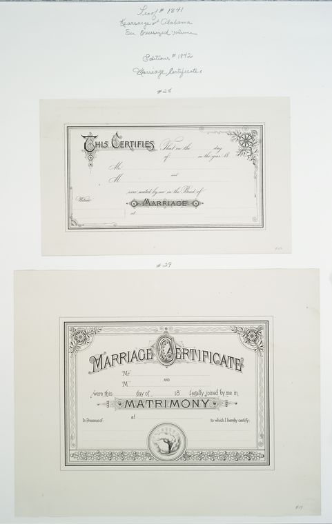 Marriage certificates. - NYPL Digital Collections