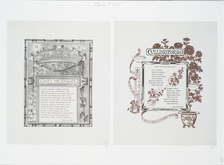 The golden flower: cards titled 'love's messenger' and 'cullingfordii ...