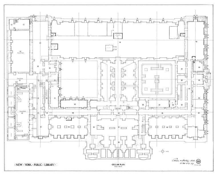 Cellar plan. - NYPL Digital Collections