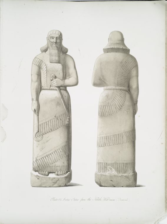 Entire statue from the North-West ruins. (Nimroud.) [Nimrud] - NYPL ...