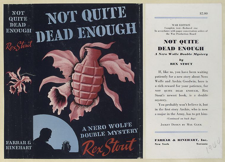 Not quite dead enough, a Nero Wolfe double mystery. - NYPL Digital ...