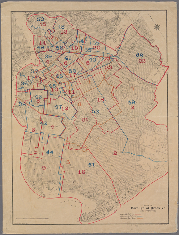 Map of the borough of Brooklyn, City of New York - NYPL Digital Collections