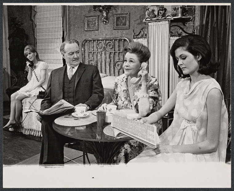 Julie Harris, Donald Burr, Nancy Cushman and Lesley Stewart in the ...