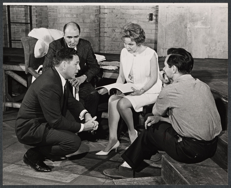 Composer Mark Sandrich, Jr., playwright/lyricist Sidney Michaels, Ulla ...