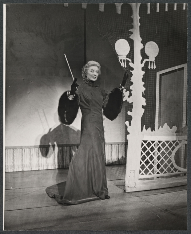 Greer Garson in the stage production Auntie Mame - NYPL Digital Collections