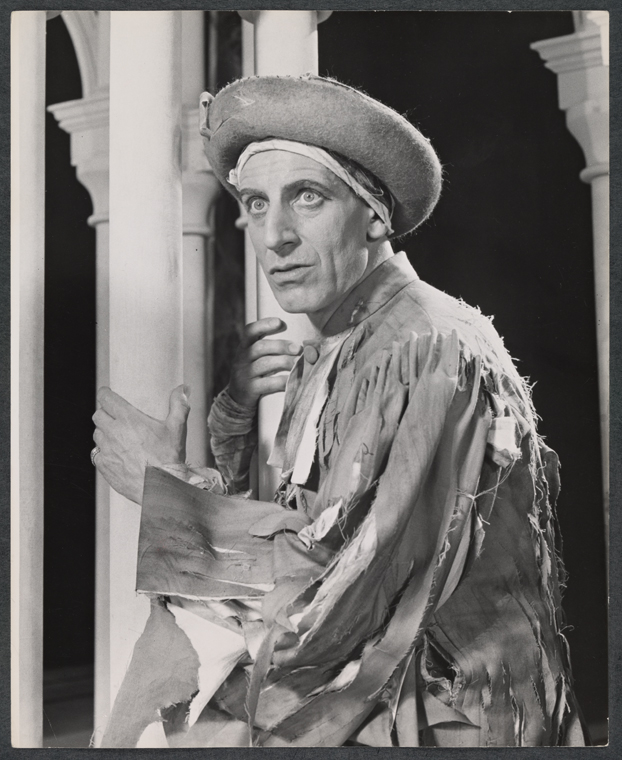 Max Adrian in the 1956 stage production Candide - NYPL Digital Collections