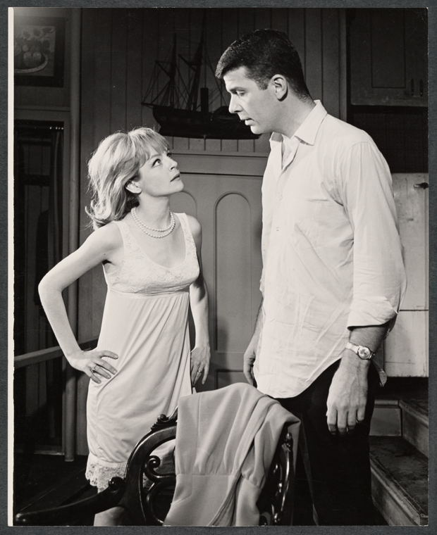 Penny Fuller and Robert Reed in the stage production Barefoot in the ...
