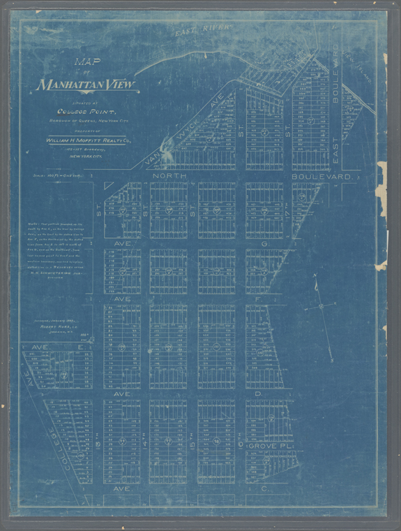 Map of Manhattan View situated at College Point, Borough of Queens, New ...