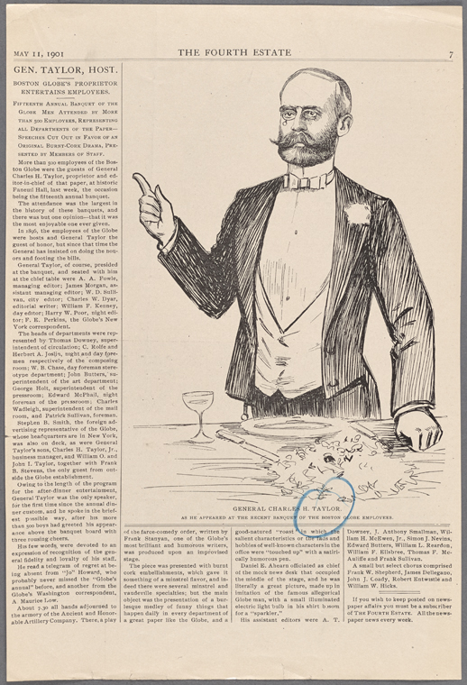 General Charles H. Taylor. As he appeared at the recent banquet of the ...