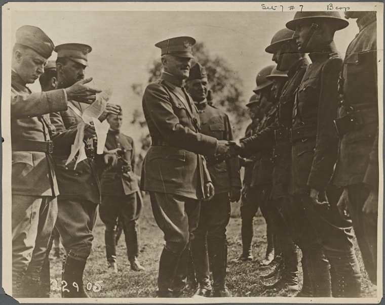 “General Pershing greeting the troops…” - NYPL Digital Collections