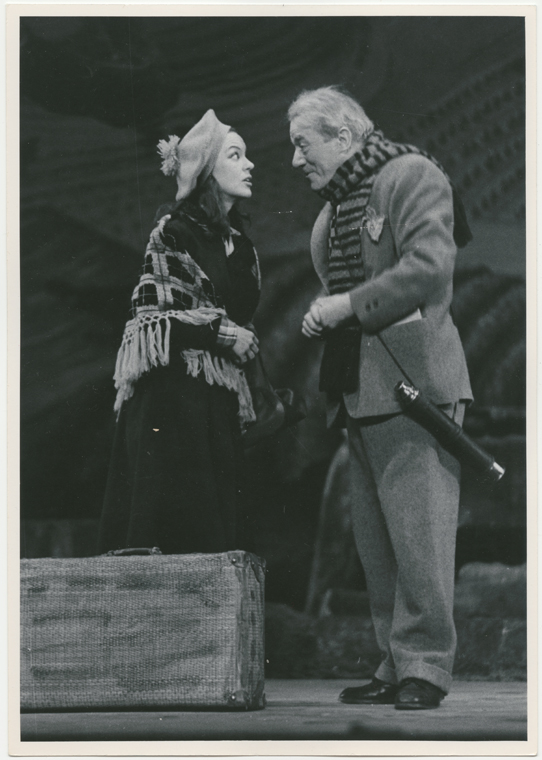Ella Logan and Albert Sharpe in the stage production Finian's Rainbow ...