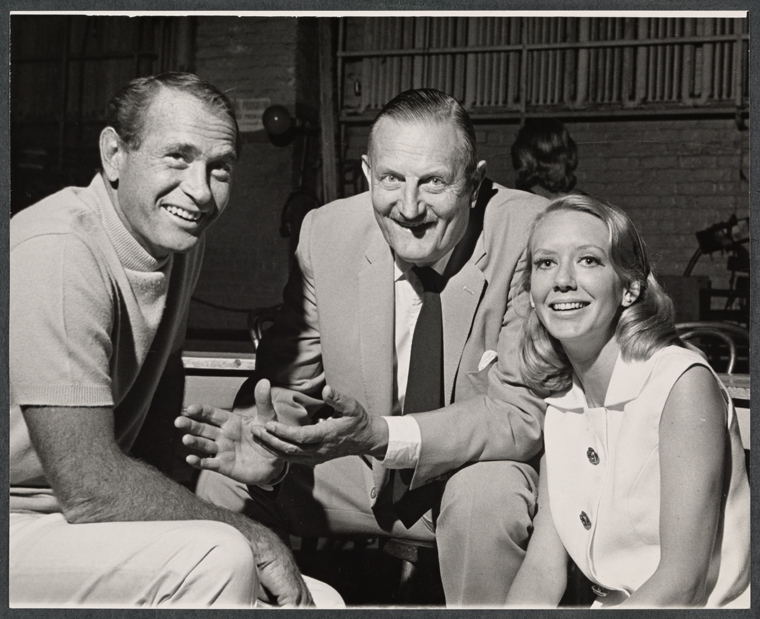 Darren McGavin, director Tyrone Guthrie, and Judith Barcroft in ...