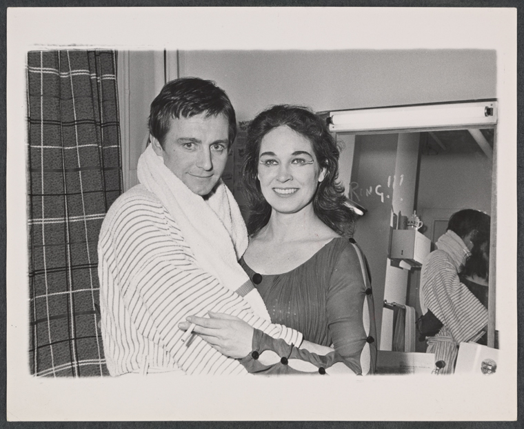 Kenneth Haigh and Colleen Dewhurst in rehearsal for the stage ...