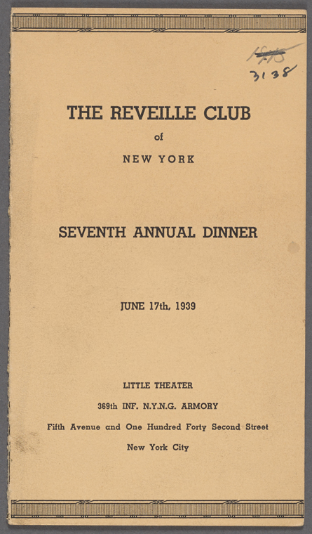 The Reveille Club Seventh Annual Dinner - NYPL Digital Collections