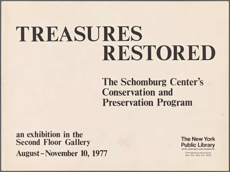 Treasures Restored - NYPL Digital Collections