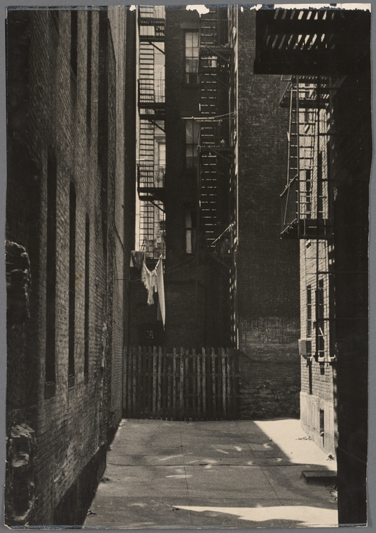 Tenement Alley with Washing, New York, N.Y. - NYPL Digital Collections