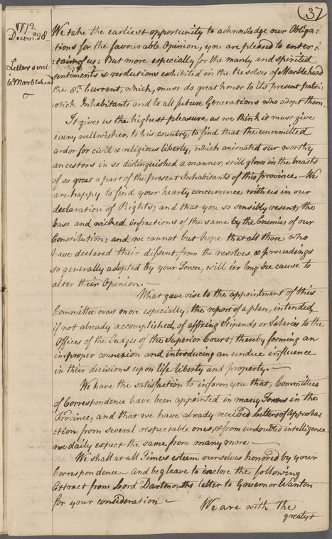 Top 9 Documents from the Boston Committee of Correspondence Records ...