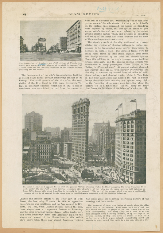 The intersection of Broadway and Fifth Avenue at Twenty-third Street ...