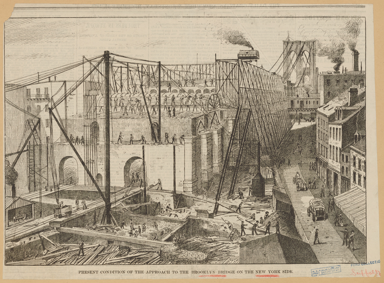 Present condition of the approach to the Brooklyn Bridge on the New ...