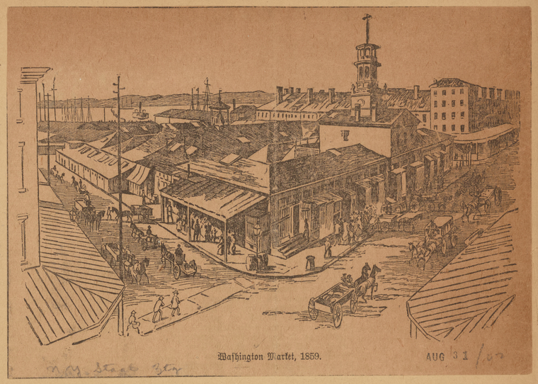 Washington Market, 1859 - NYPL Digital Collections
