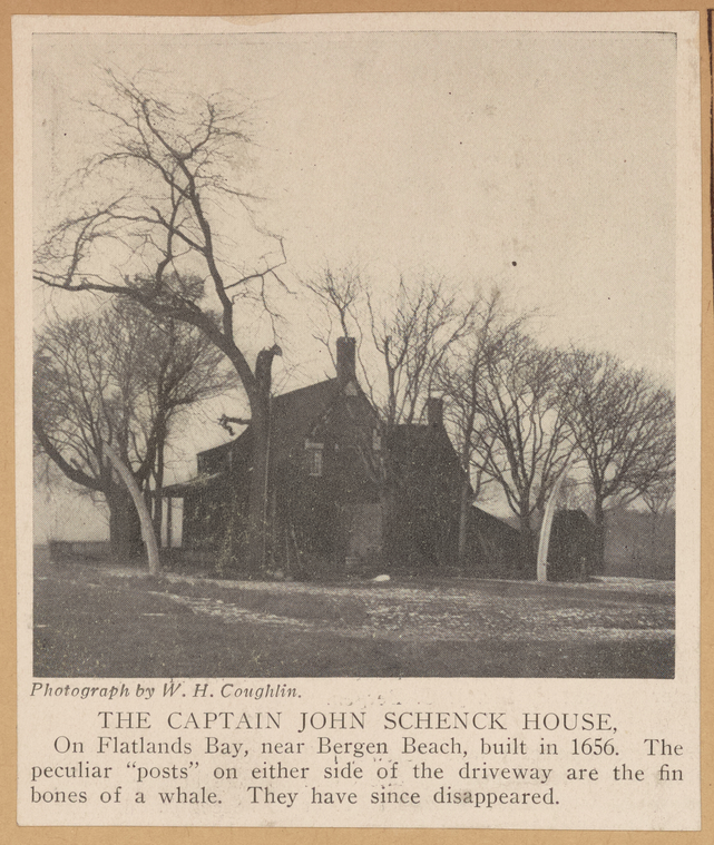 The Captain John Schenck House, on Flatlands Bay, near Bergen Beach ...