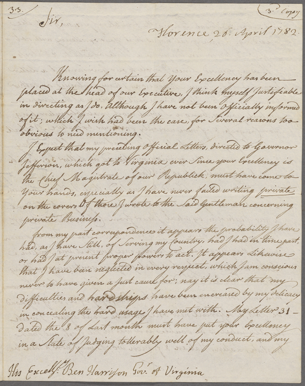 Letter to Benjamin Harrison - NYPL Digital Collections