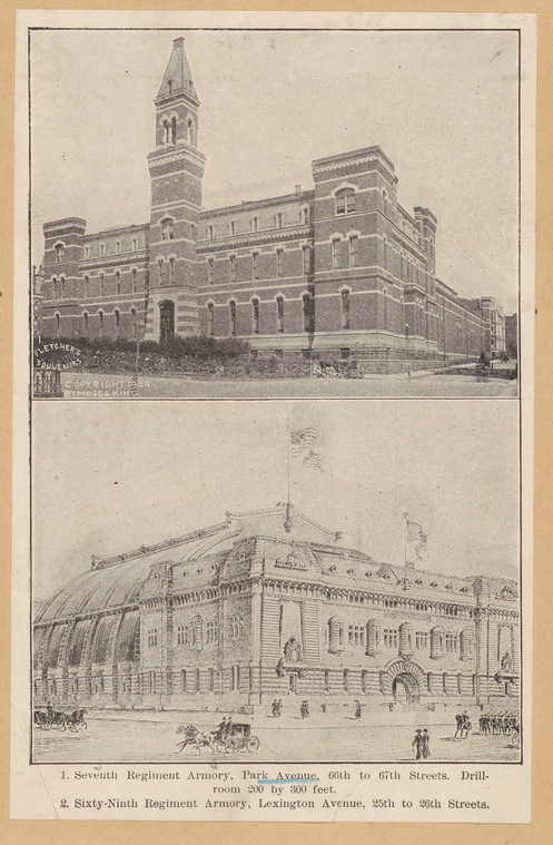 1. Seventh Reiment Armory, Park Avenue, 66th to 67th Streets. Drill ...