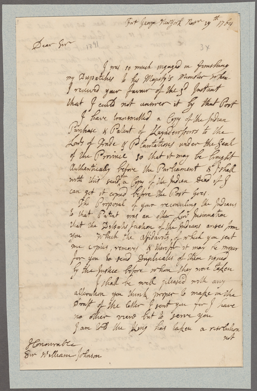 Colden, Cadwallader. New York. To Sir William Johnson - NYPL Digital ...