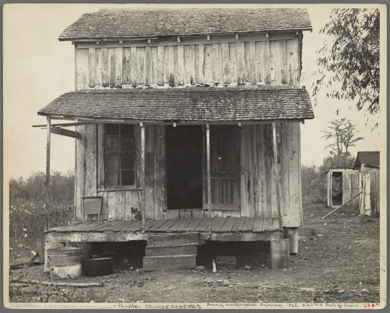 Home of sharecroppers, Arkansas - NYPL Digital Collections