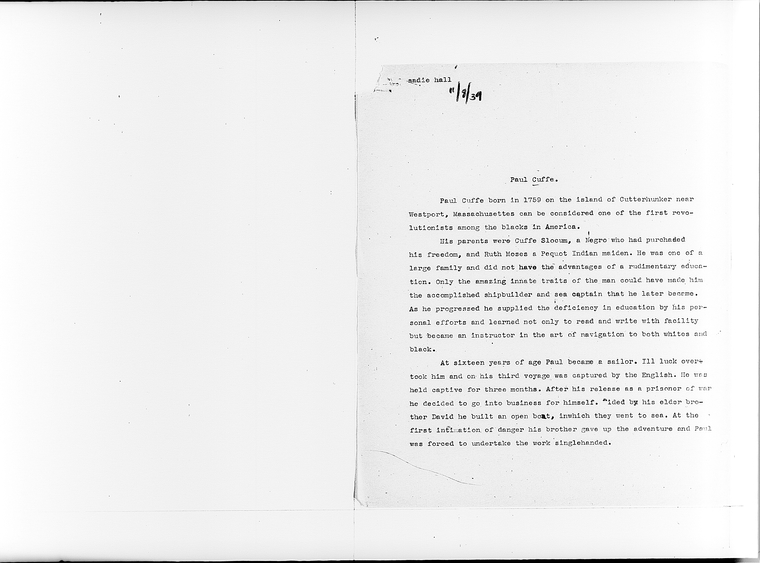 Paul Cuffee - NYPL Digital Collections