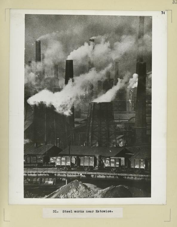 Steel works near Katowice. - NYPL Digital Collections