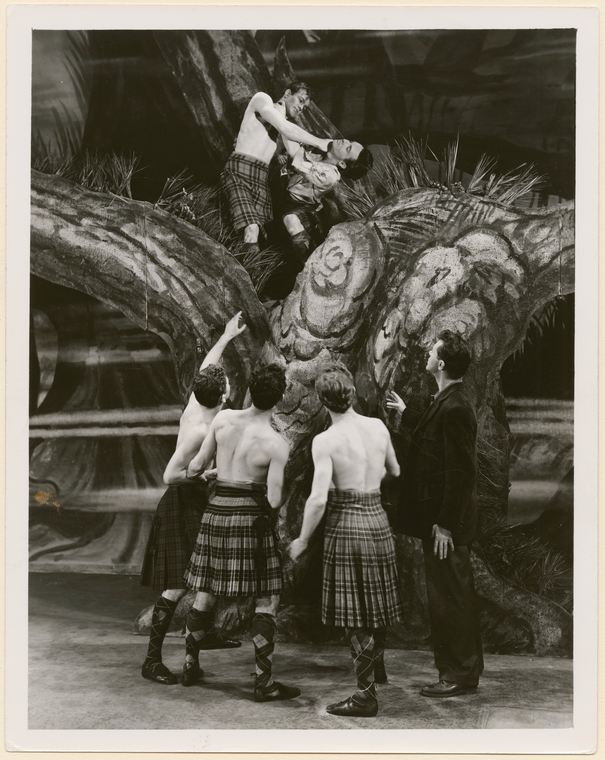 James Mitchell (as Harry Beaton) and unidentified others in fight scene ...