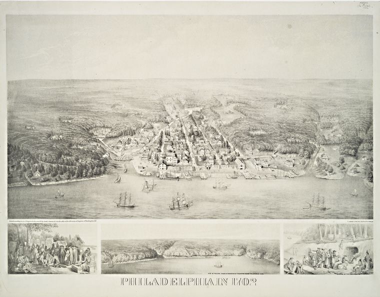 Philadelphia in 1702. - NYPL Digital Collections
