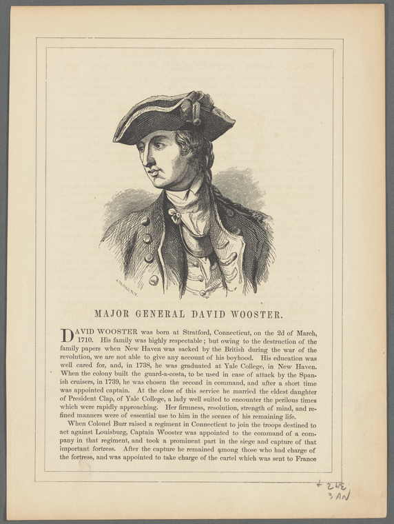 Digital Collections - Major General David Wooster