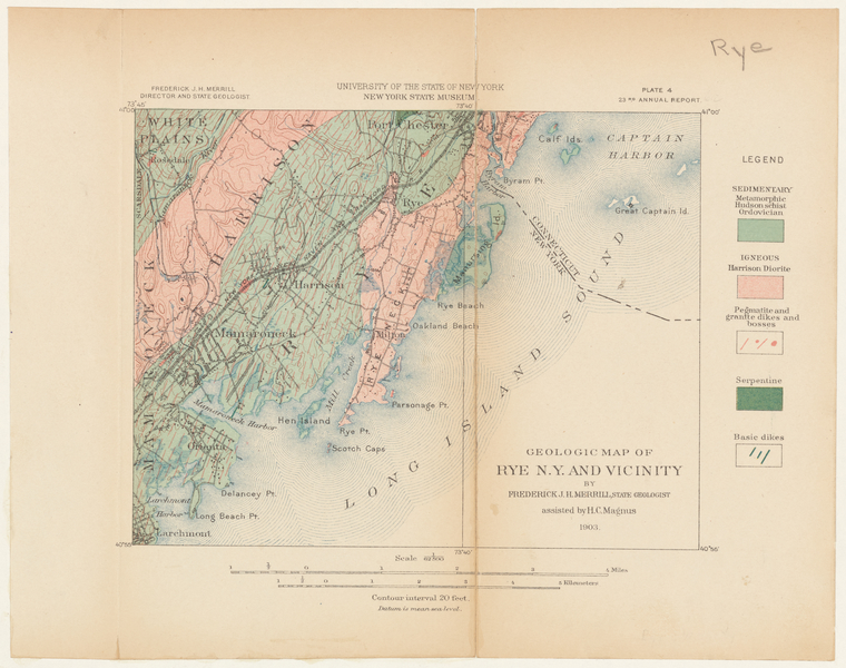 Geologic map of Rye, N.Y. and vicinity - NYPL Digital Collections