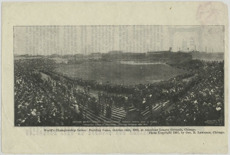 World's Championship Series. Deciding Game, October 14th, 1906, at ...