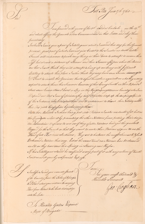 George Croghan to Horatio Gates - NYPL Digital Collections