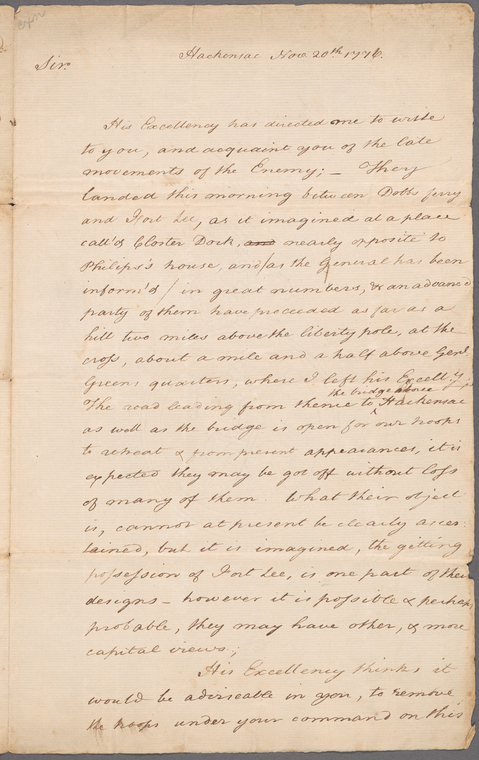 William Grayson to Gen. Charles Lee - NYPL Digital Collections