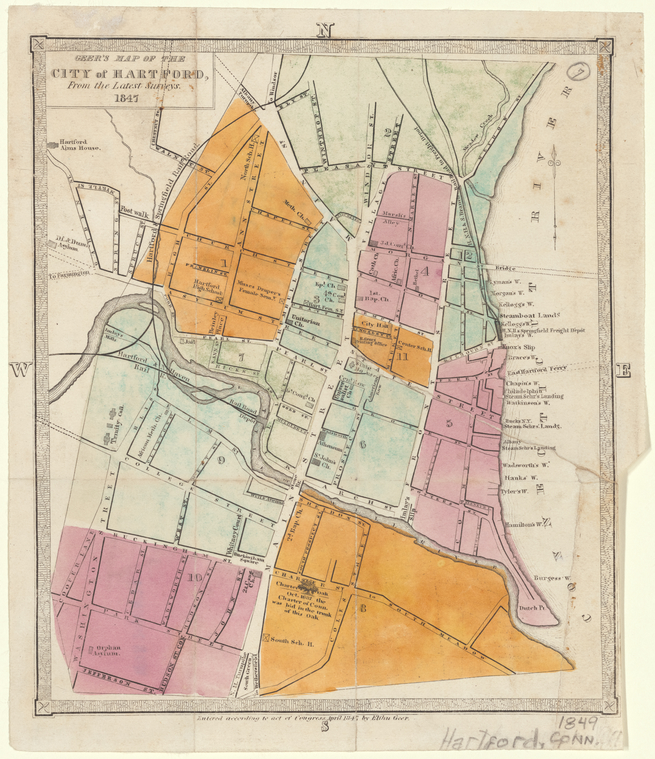 Geer's map of the city of Hartford - NYPL Digital Collections