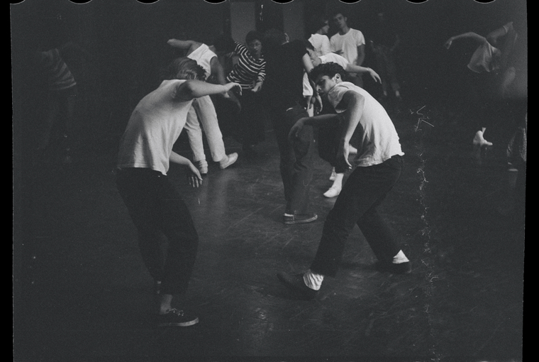 Tony Mordente and Jerome Robbins in rehearsal for the stage production ...