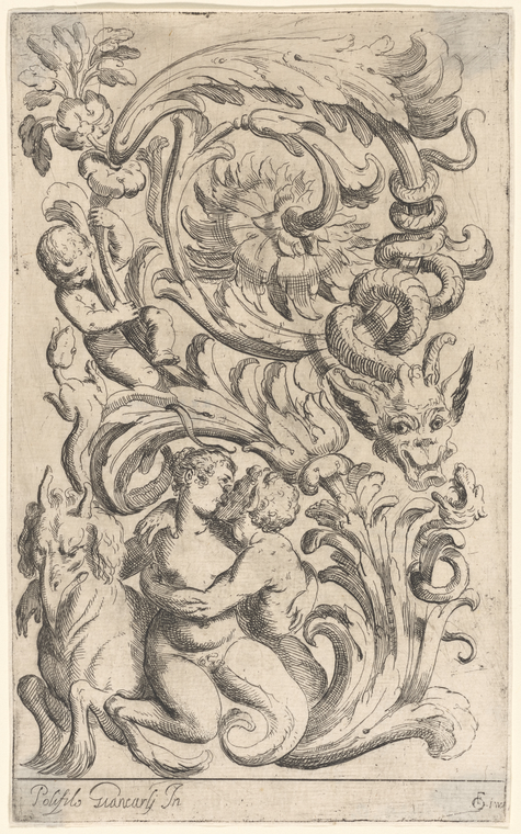 A Triton Embracing a Nereid Seated on a Sea Monster - NYPL Digital ...