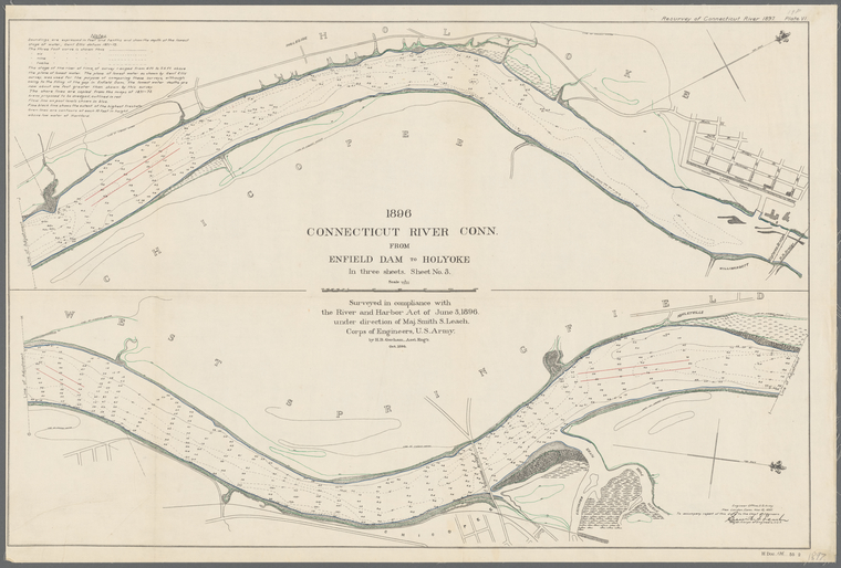 1896 Connecticut River, Conn., from Enfield Dam to Holyoke - NYPL ...