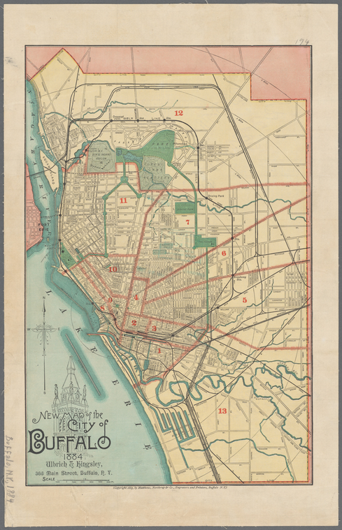 New map of the city of Buffalo - NYPL Digital Collections