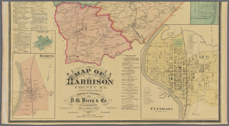 Map of Harrison County, Ky. - NYPL Digital Collections