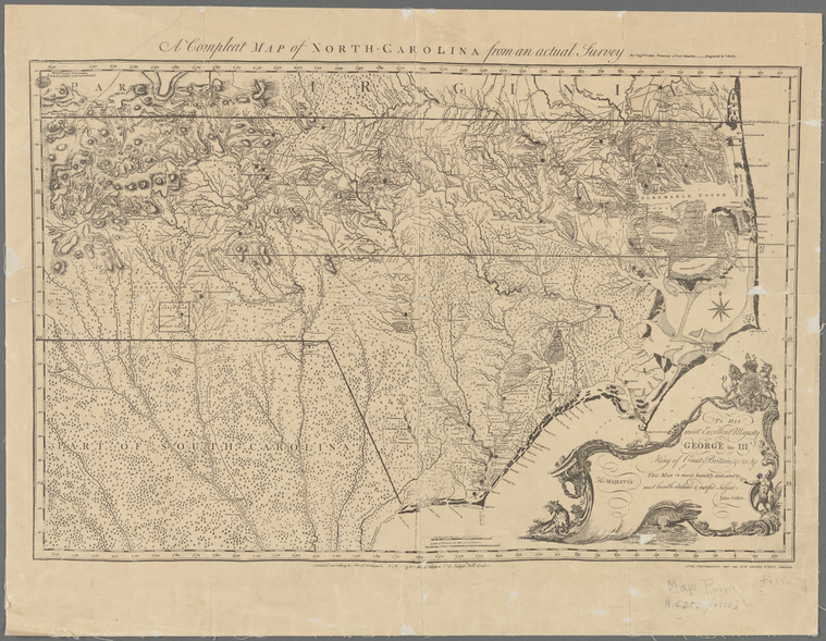 A compleat map of North-Carolina from an actual survey - NYPL Digital ...
