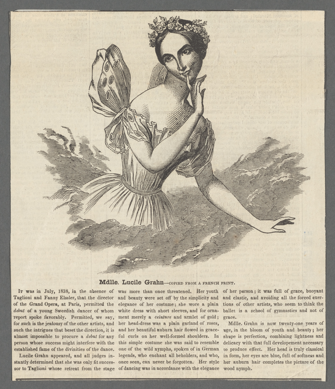 Mdlle. Lucile Grahn [with accompanying article] - NYPL Digital Collections