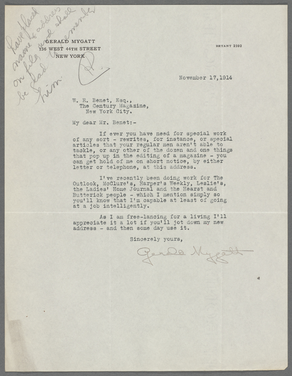 Mygatt, Gerald - NYPL Digital Collections