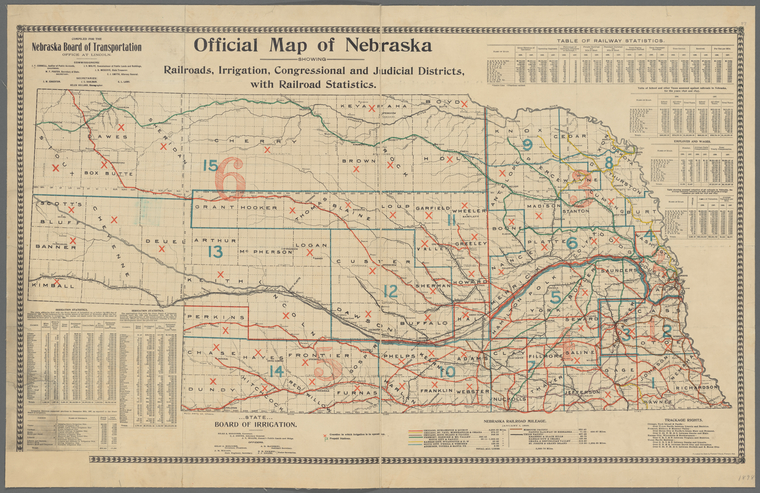 Official map of Nebraska - NYPL Digital Collections