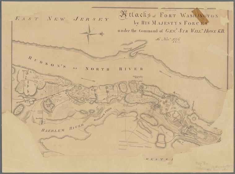 Attacks of Fort Washington by His Majesty's forces - NYPL Digital ...